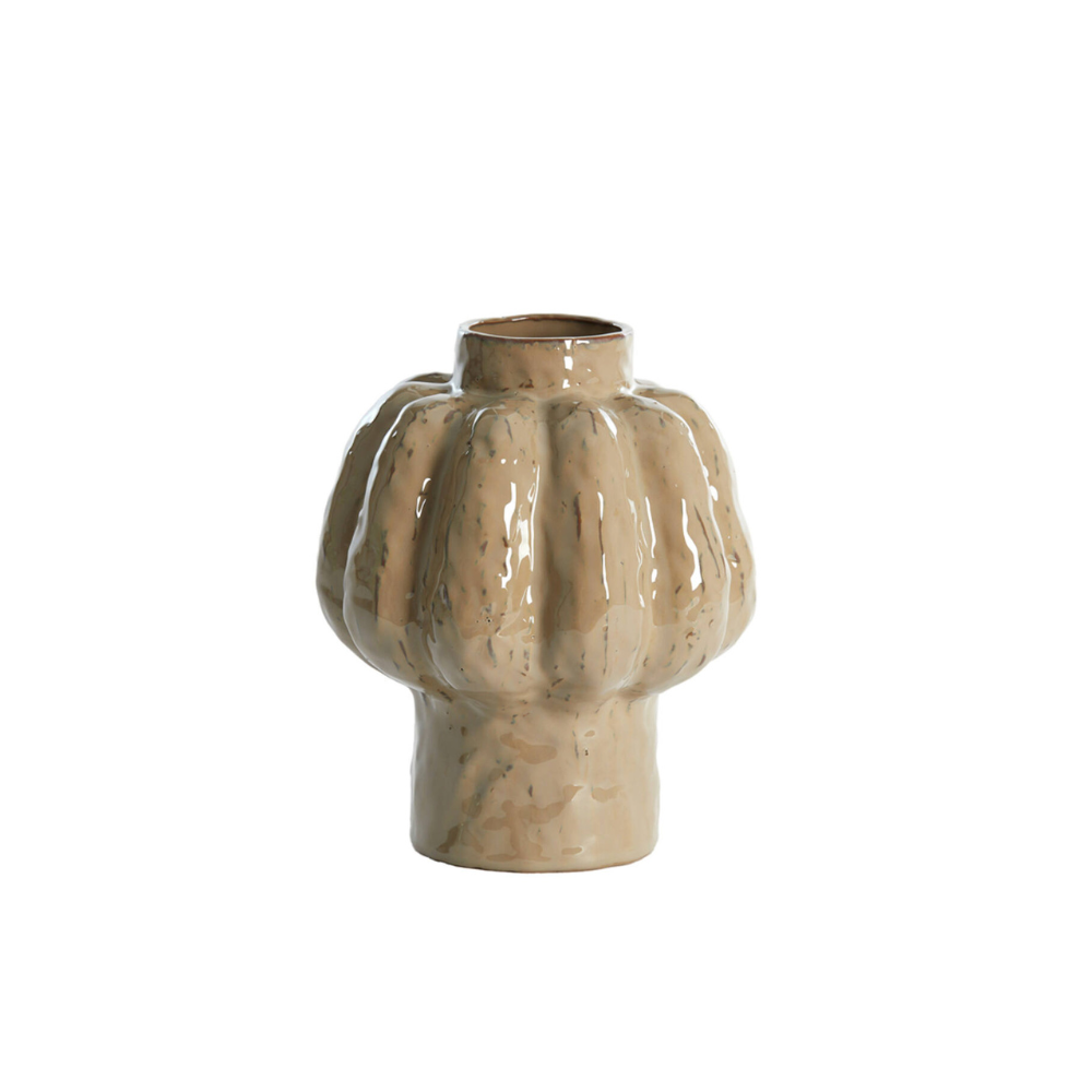 Vaas Aliveri Ø21,5x25 cm taupe – Studio LDE - Home of Art & Interior
